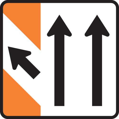 Highway Left Exit Sign